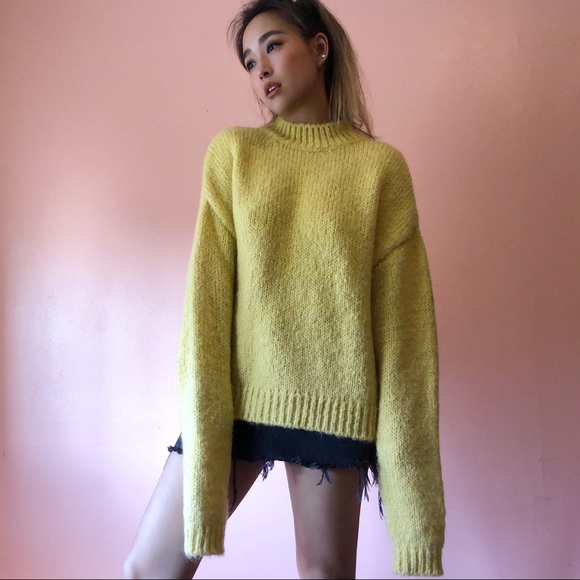 H&M | Sweaters | Hm Yellow Oversized Sweater | Poshmark